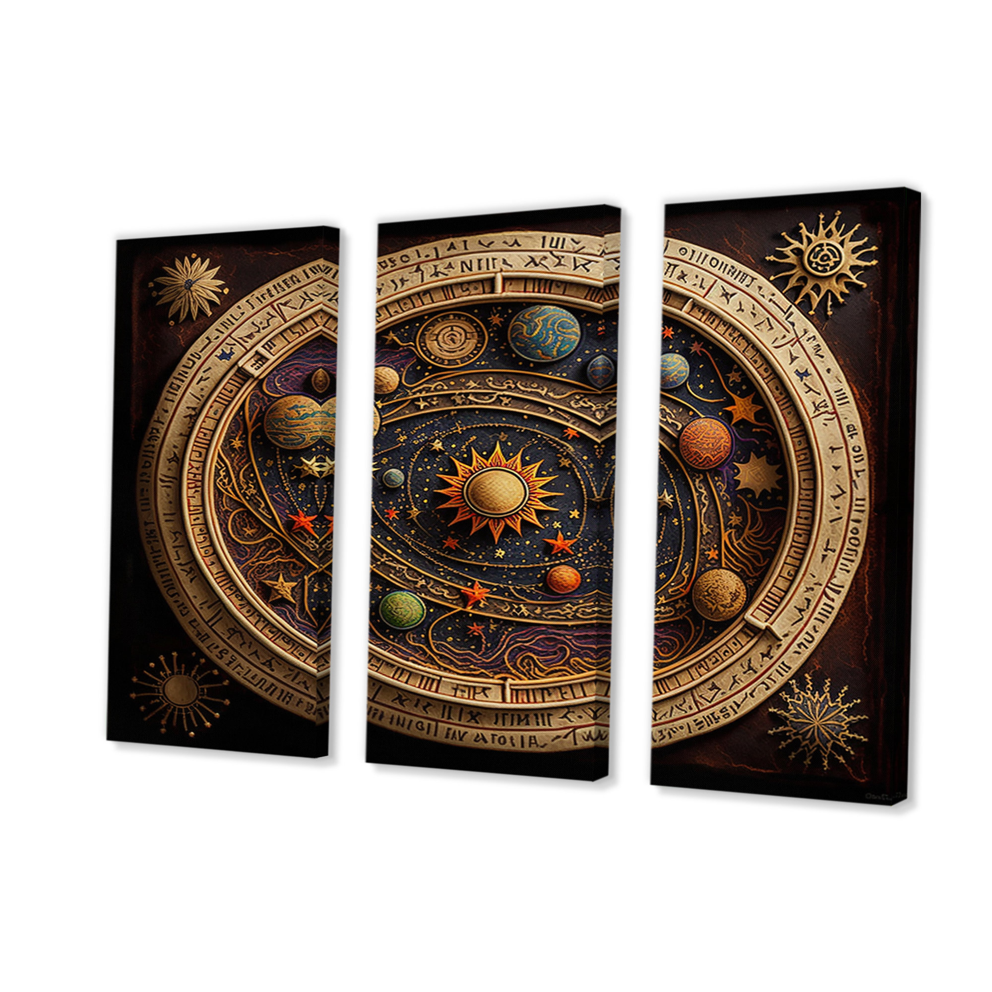 Design Art Ancient Cosmic Cartography - Astrology Canvas Art Print Set ...