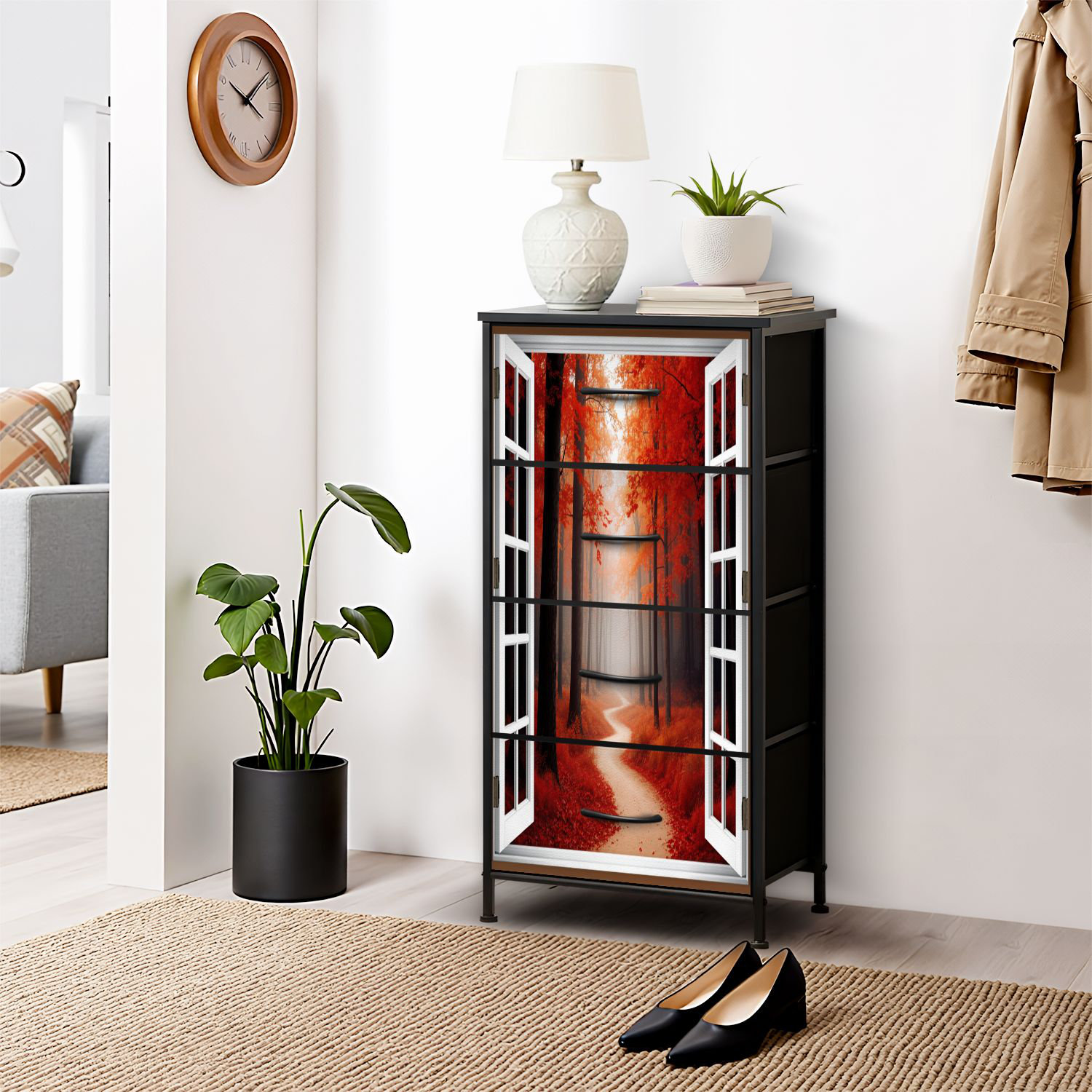 Latitude Run® Dresser for Bedroom Dresser for Closet Fall Forest Autumn ...
