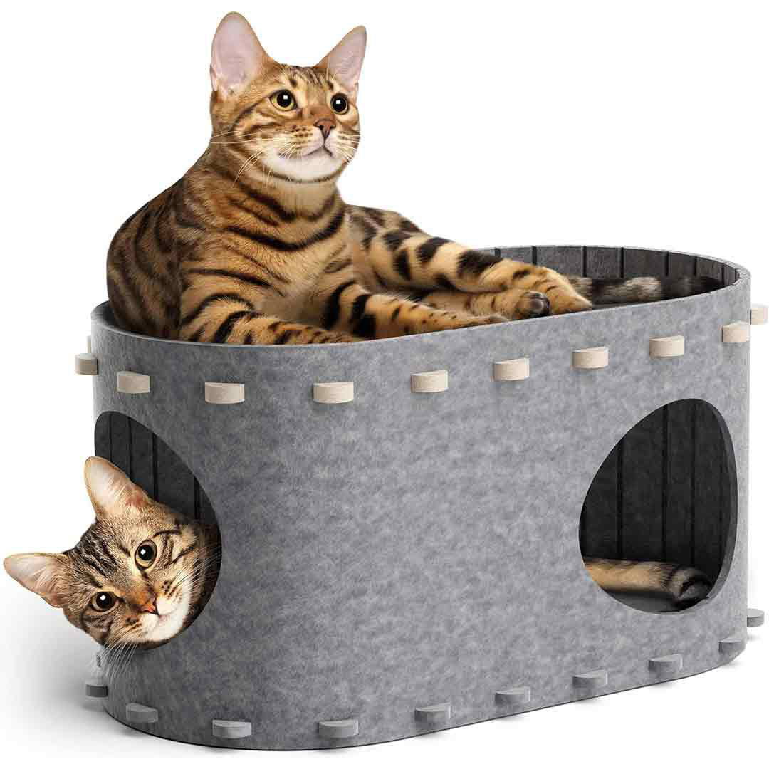 Tucker Murphy Pet™ Cat House For Indoor Cats, Cat Bed Cave For Multiple ...