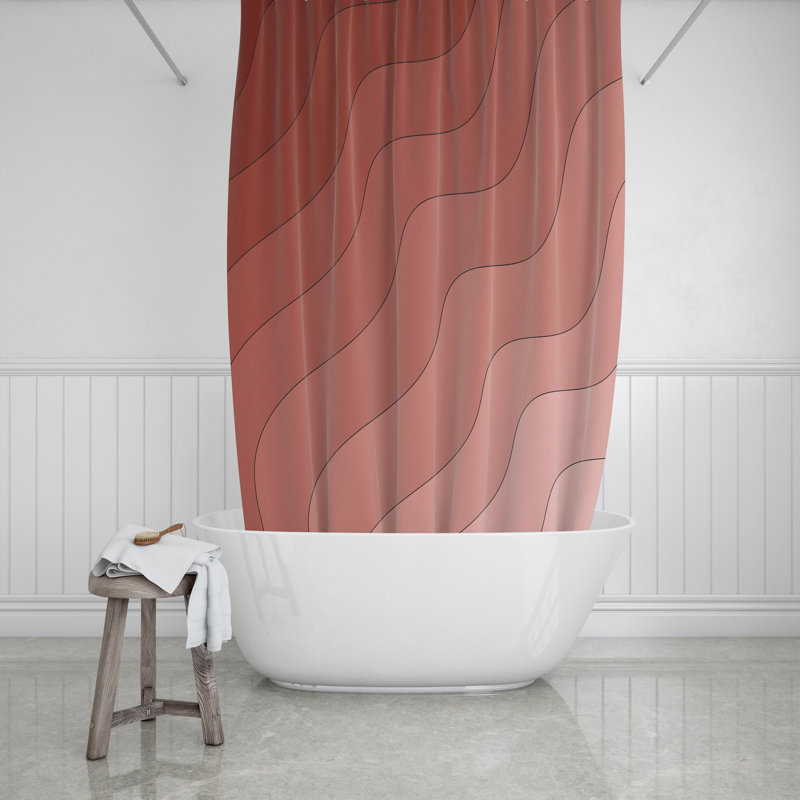 Orren Ellis Gyatt Ombre Shower Curtain | Wayfair