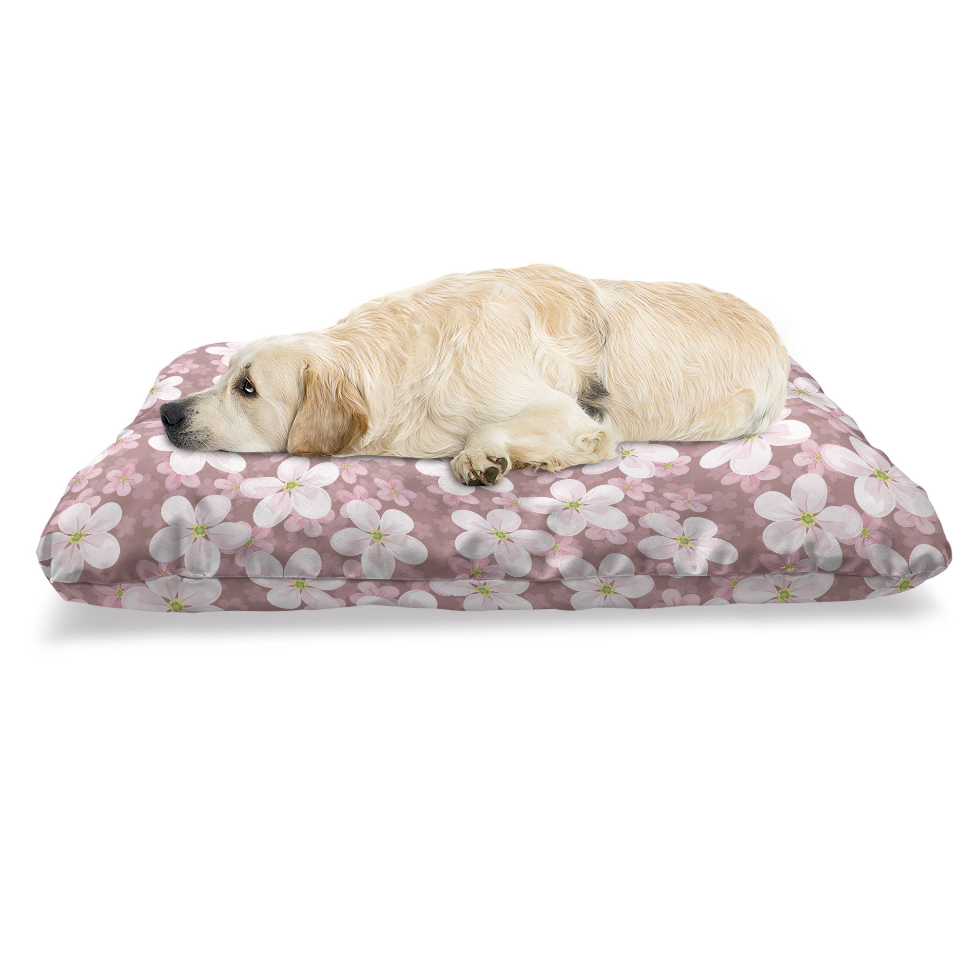 East Urban Home Ambesonne Flower Pet Bed, Cherry Blossoms Petal Plant ...