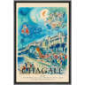 SIGNLEADER Framed Canvas Print Wall Art Chagall Crescent Moon Pastel ...