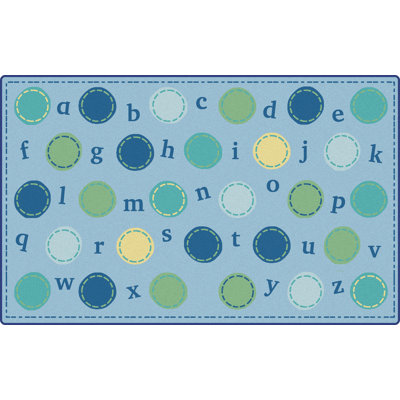 Carpets For Kids 46754 Kidsoft Alphabet Dots Rug 4Ft X 6Ft Rectangle ...