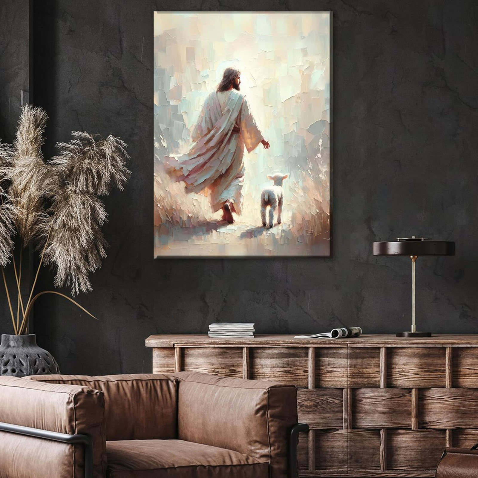 Charlton Home® Jesus Leave 99 Sheep Canvas Wall Art Bible Stories Wall ...
