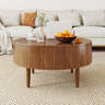 George Oliver Fluted Round Lift Top Coffee Table With Storage ...