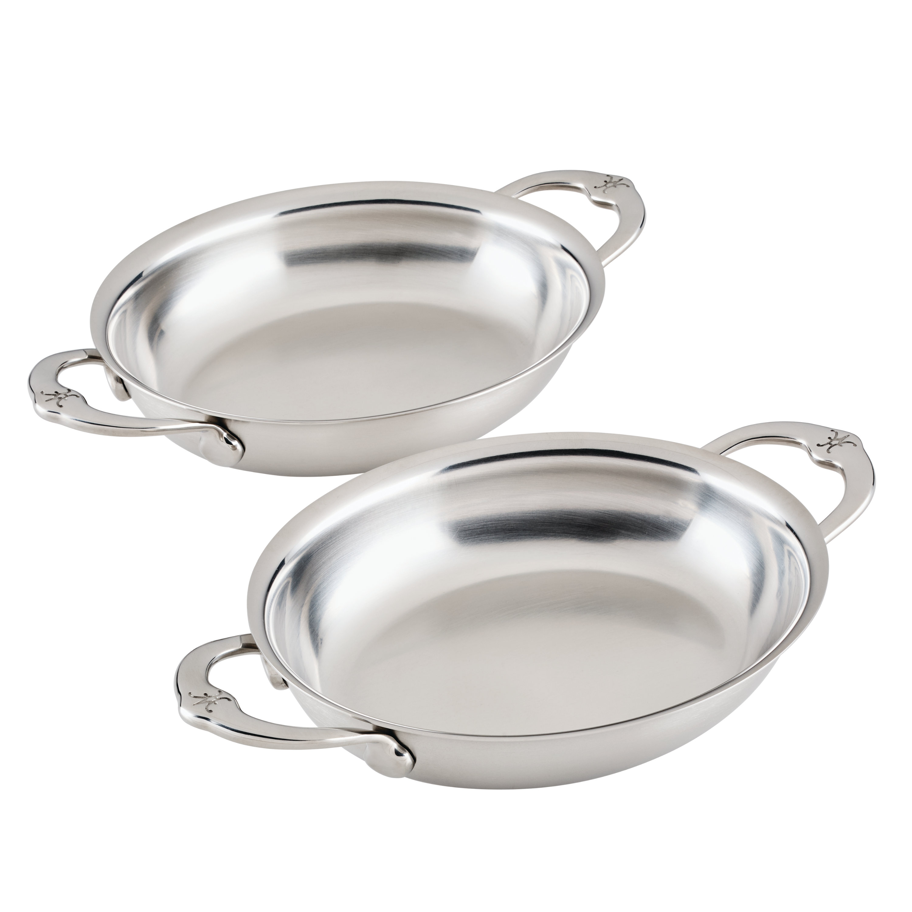 Hestan Set Of 2, Stainless Steel 13oz Oval Au Gratin, Small (6.5" X 5.5 ...
