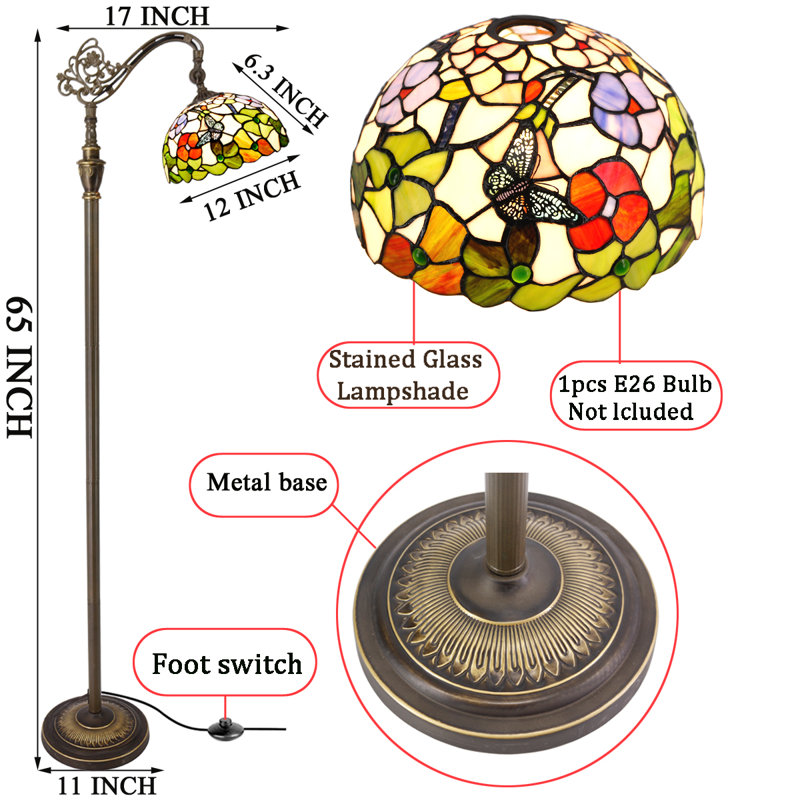 Astoria Grand Longford 67'' Bronze Arched Floor Lamp Set | Wayfair