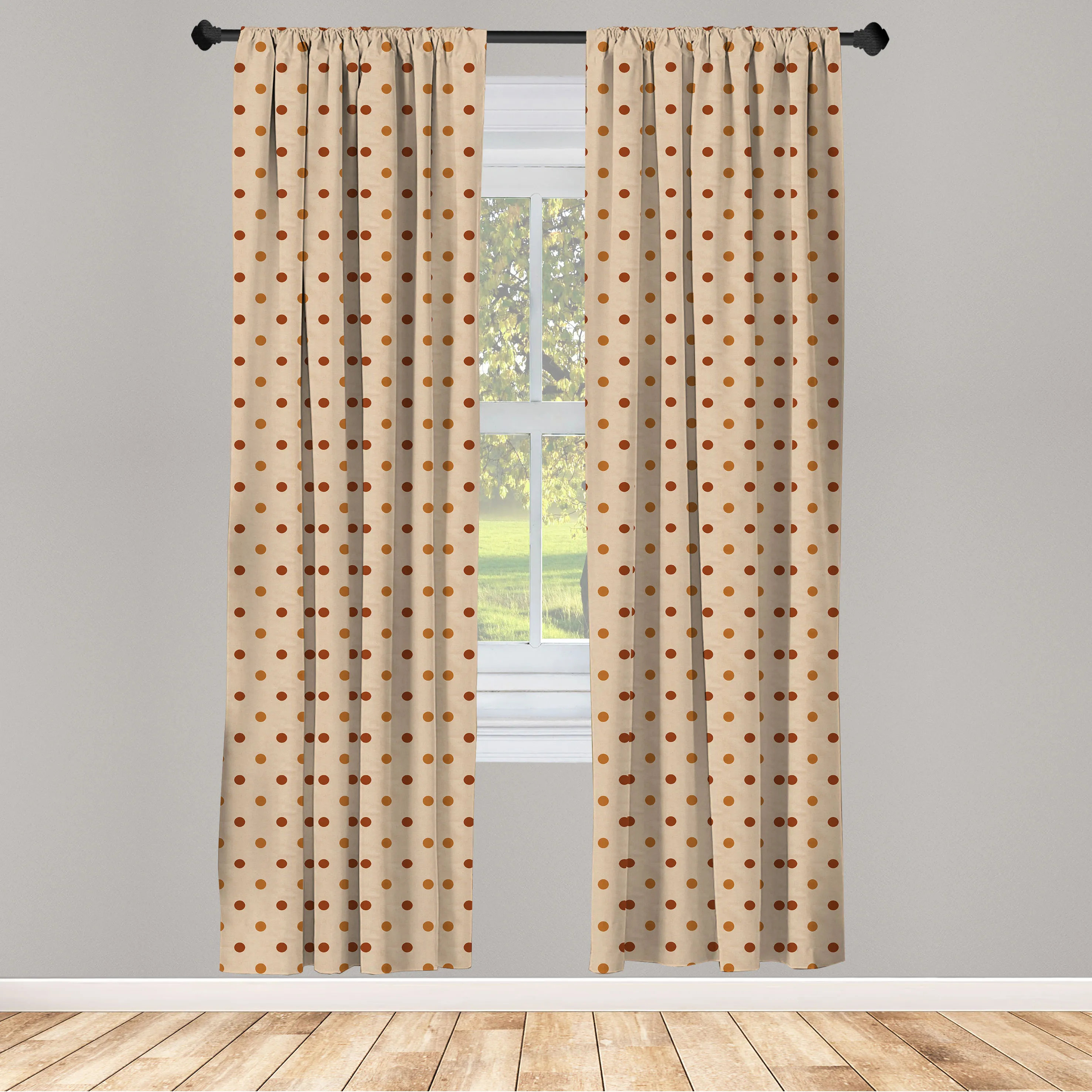 East Urban Home Polka Dot Semi-Sheer Rod Pocket Curtain Panels | Wayfair East Urban Home Polka Dot Semi-Sheer Rod Pocket Curtain Panels | Wayfair