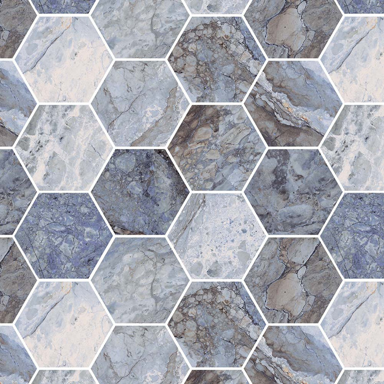 Tilefy Crystara 4 Inch Hexagon Polished Mosaic Tile | Wayfair