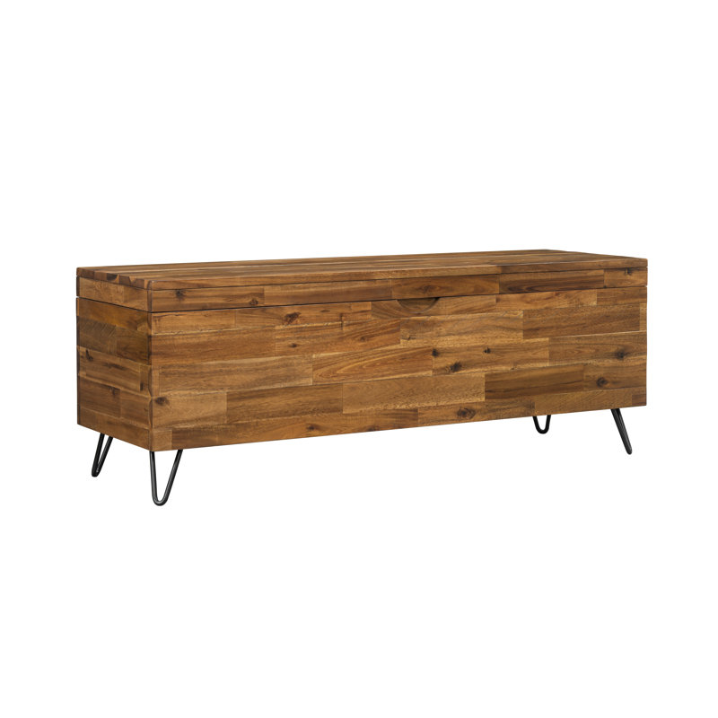 Three Posts™ Sherry Wood Flip Top Storage Bench & Reviews | Wayfair