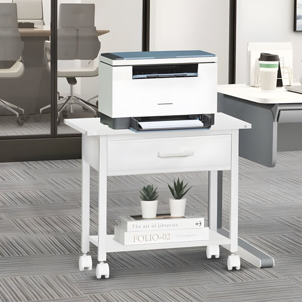 COAHAHA Versatile Printer Stand - Large Desktop With Storage, Rolling ...