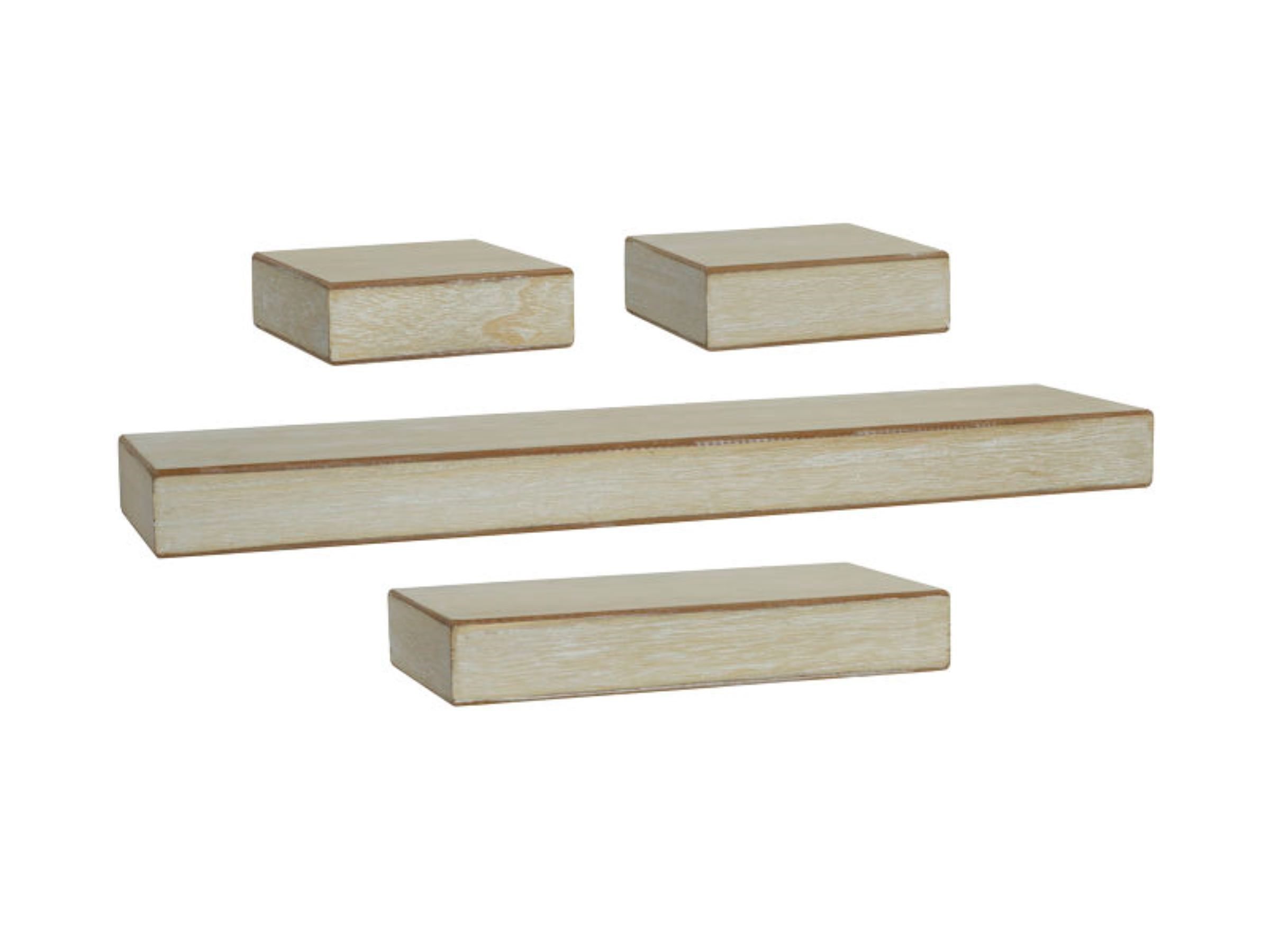 Melannco Chunky Floating Shleves, White | Wayfair