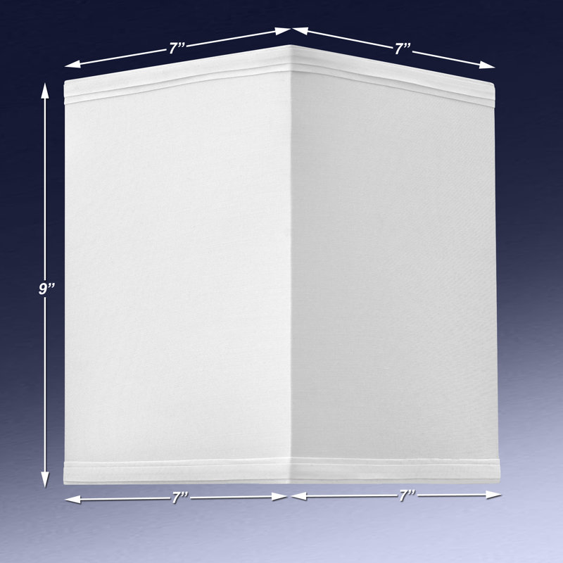 Medallion Lighting 9" H x 7" W Linen Square Lamp Shade ( Spider ) in ...