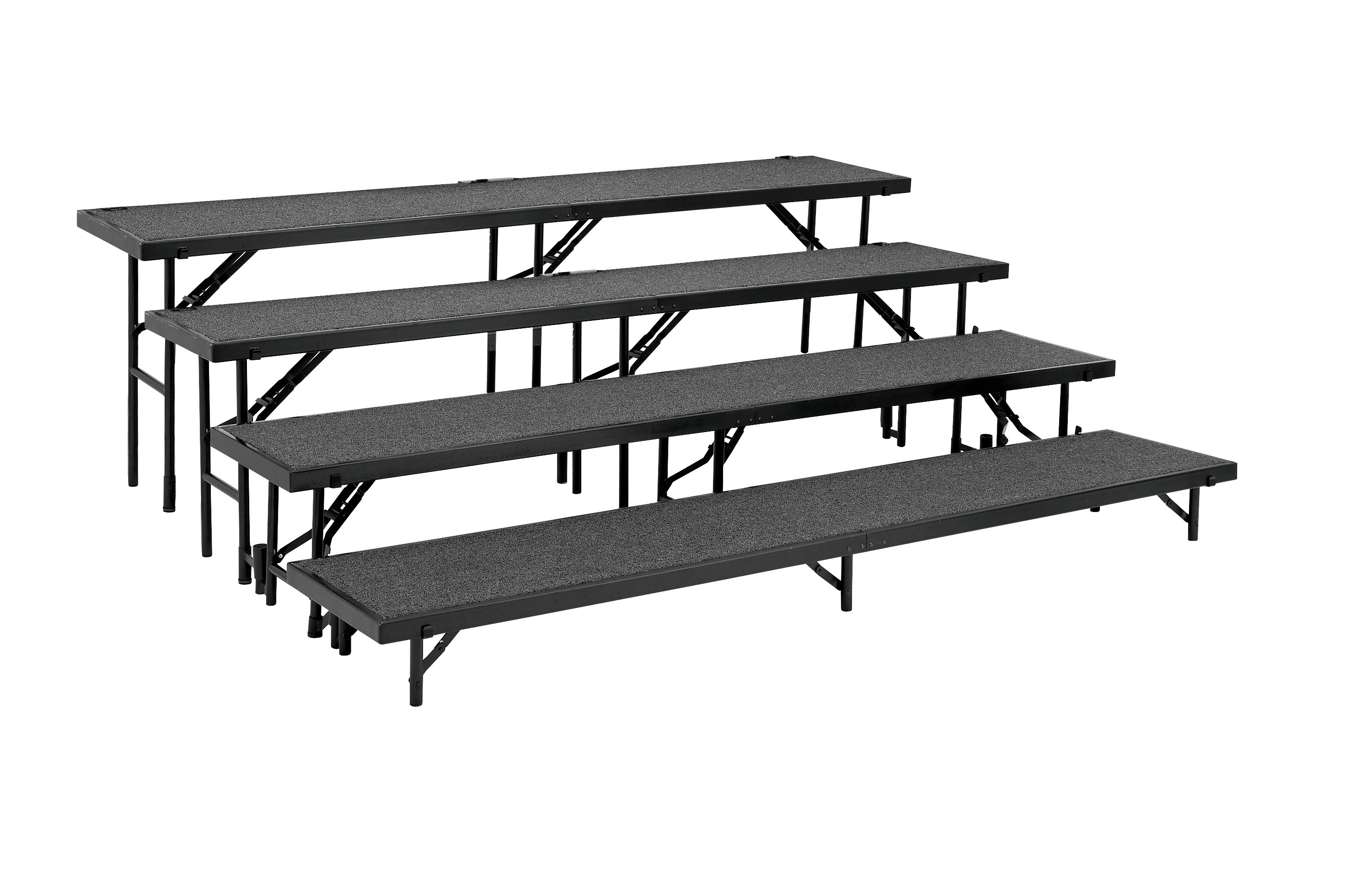 National Public Seating Tapered Standing Choral Riser Set in Carpet ...