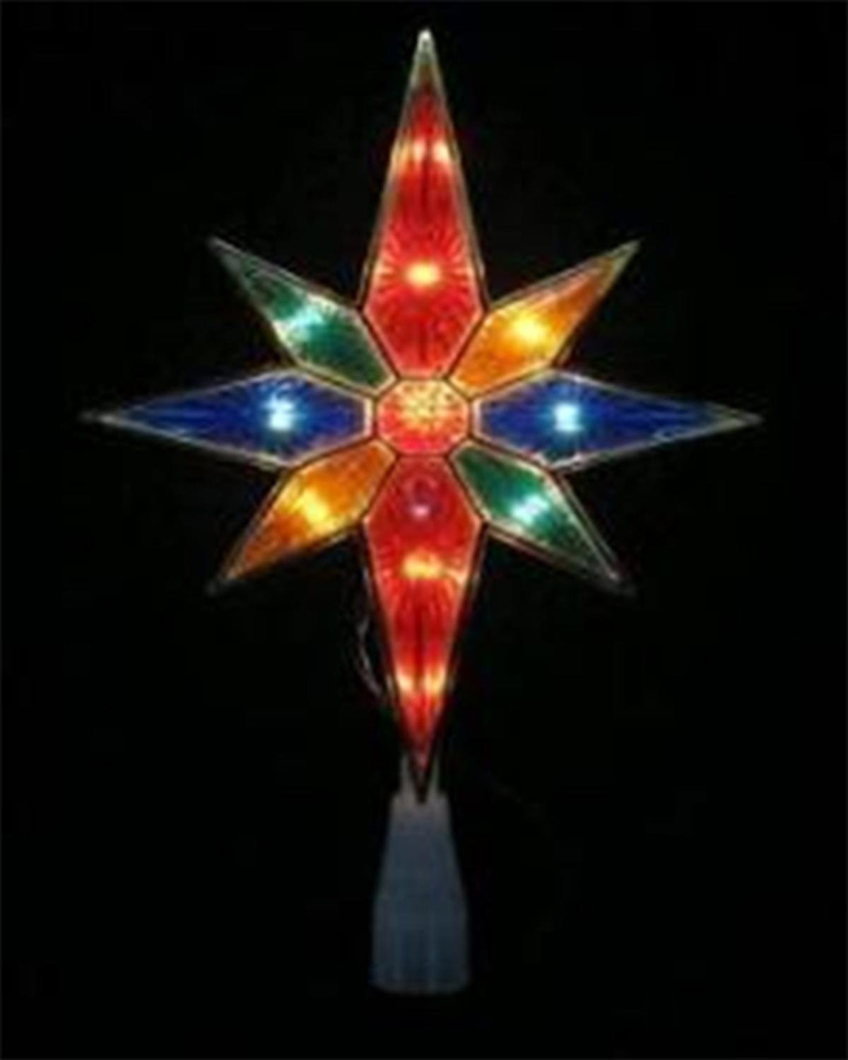 Northlight Seasonal 11" Lighted Bethlehem Star with Trim Christmas Tree ...