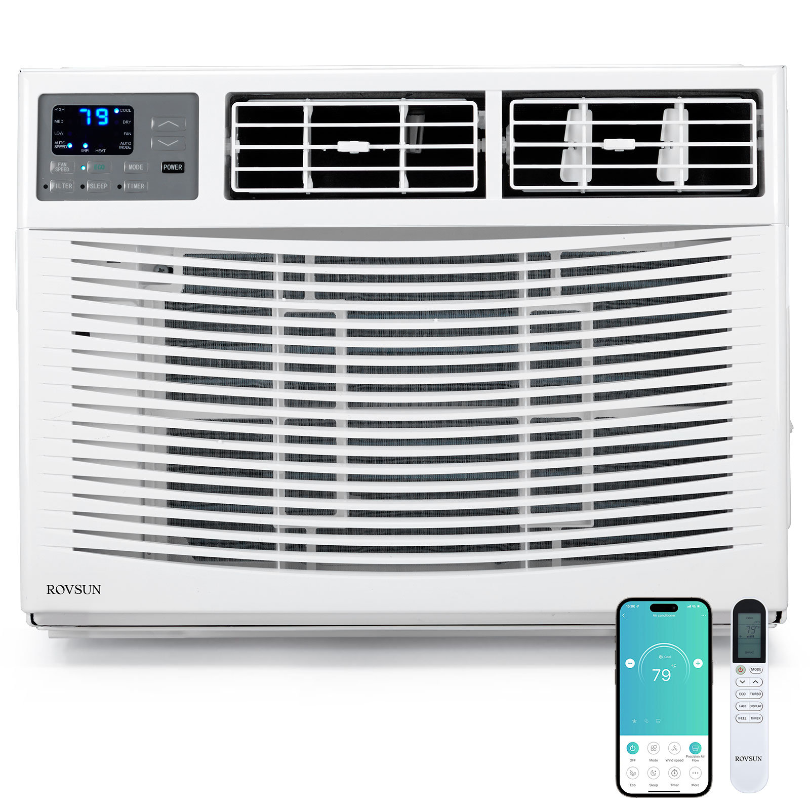 Winado 18,000 BTU Wi-Fi Enabled Window Air Conditioner With Heat And ...