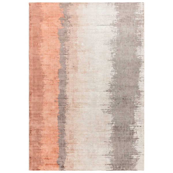 Williston Forge Rewind Juno Handwoven Orange/Grey Rug | Wayfair.co.uk