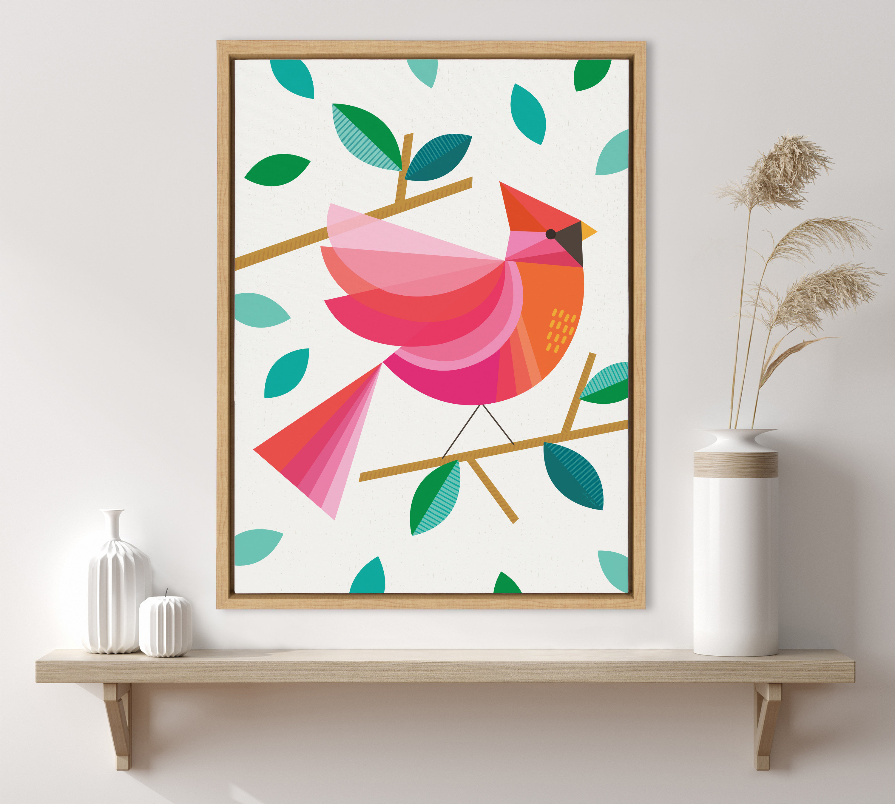 Lark Manor™ Cardinal Bird by Carey Copeland Framed Canvas Wall Art ...
