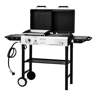 Winado 2-In-1 Propane Gas Grill And Charcoal Grill Combo12000btu Flat ...
