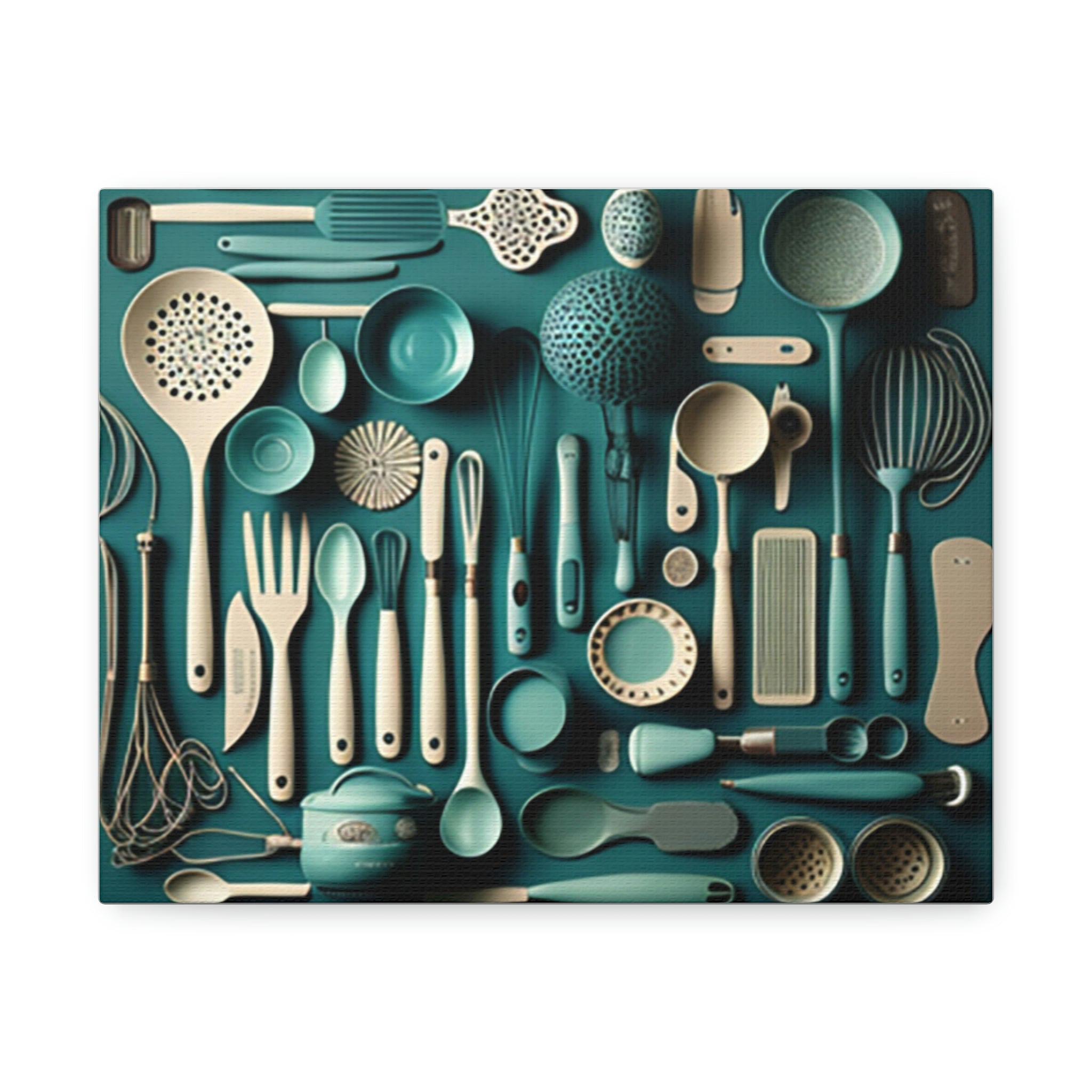 Gracie Oaks Kitchen Utensils - Illustration on Canvas | Wayfair