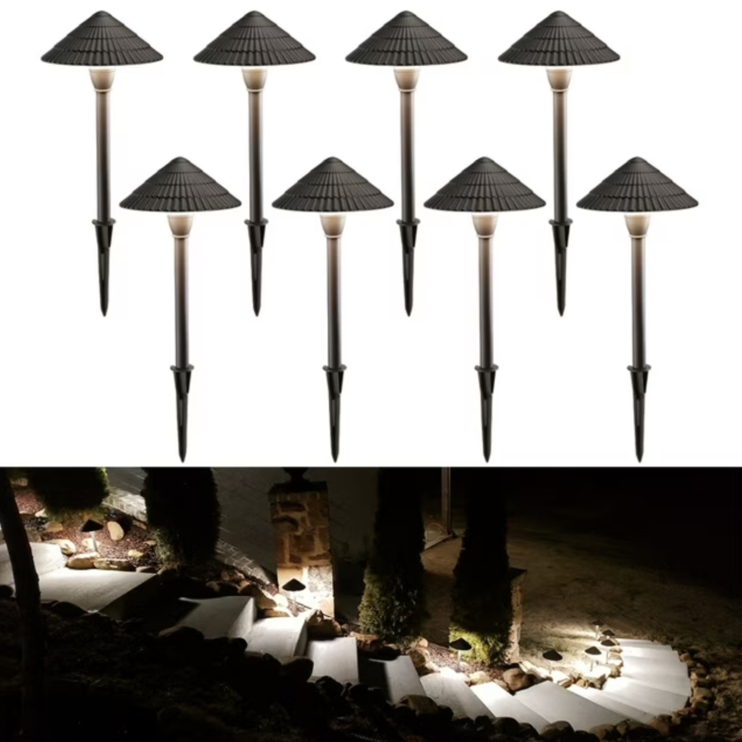 LEDVANS LED Landscape Lighting, 3W AC/DC 12V Low Voltage Pathway Lights ...