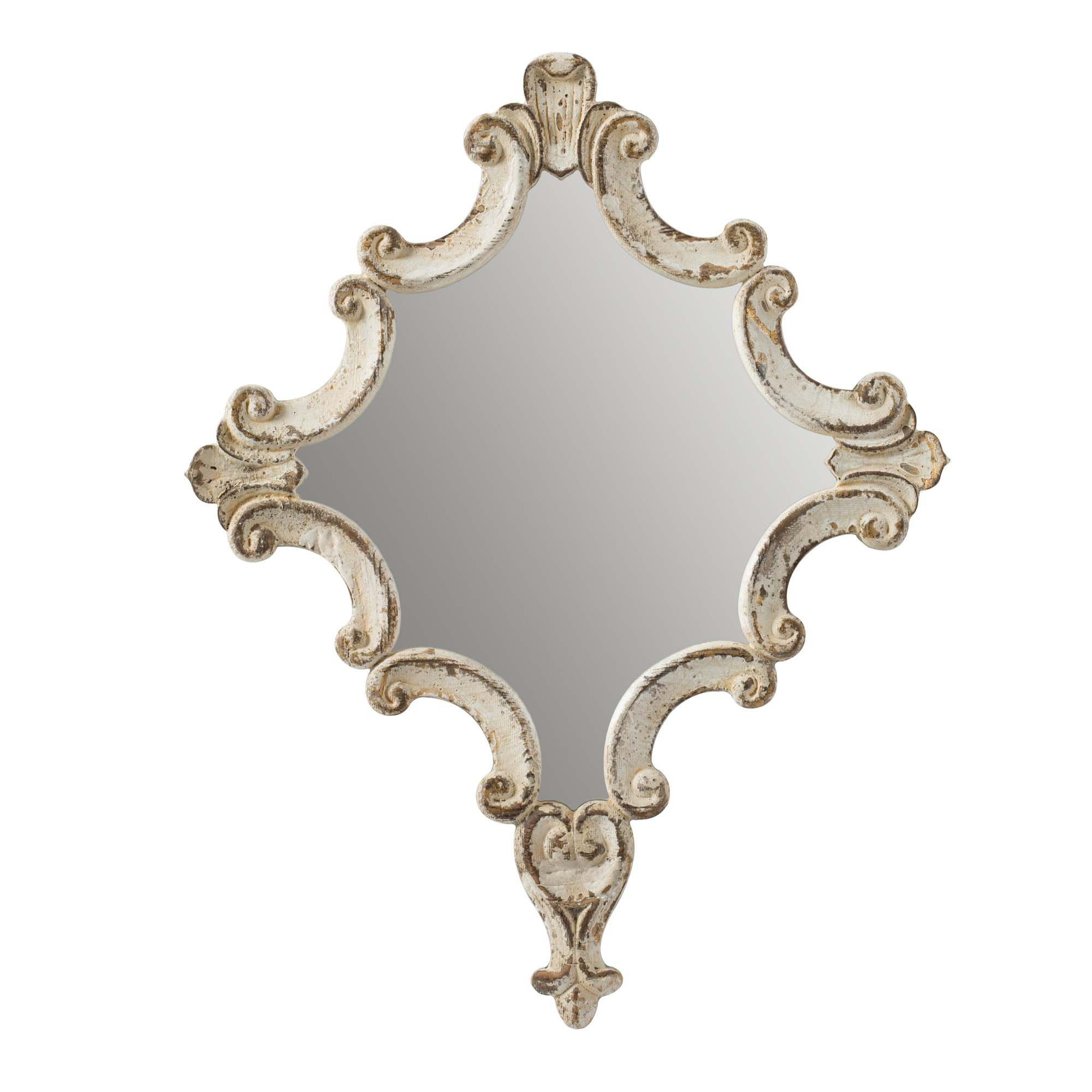 August Grove 30" X 23.5" Artistic Diamond Scrollwork Wall Decor Mirror ...