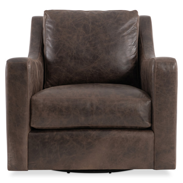 Bernhardt Ventura Leather Swivel Chair | Wayfair