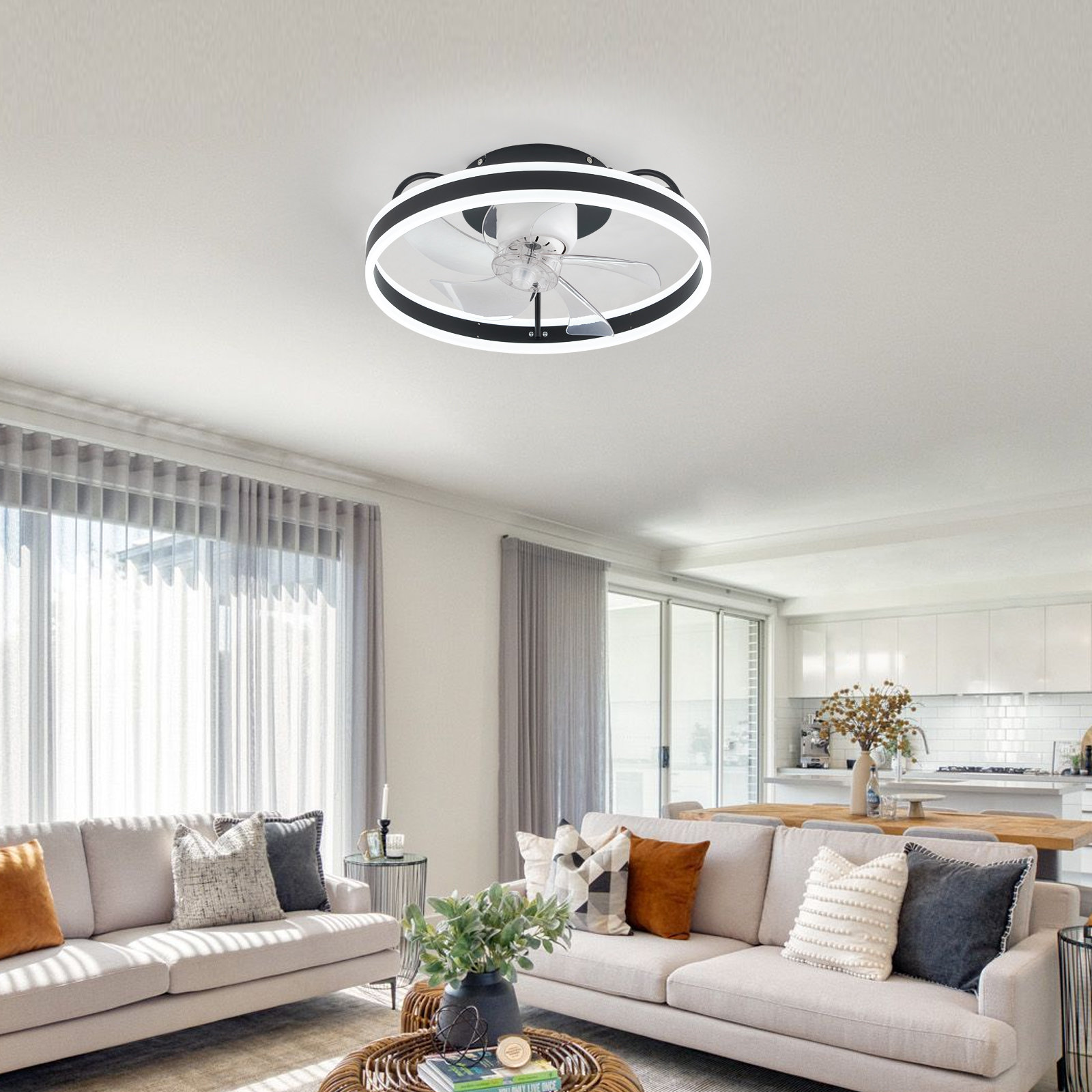 Wrought Studio Firebaugh 14.1'' Modern Acrylic Ceiling Fan with LED ...