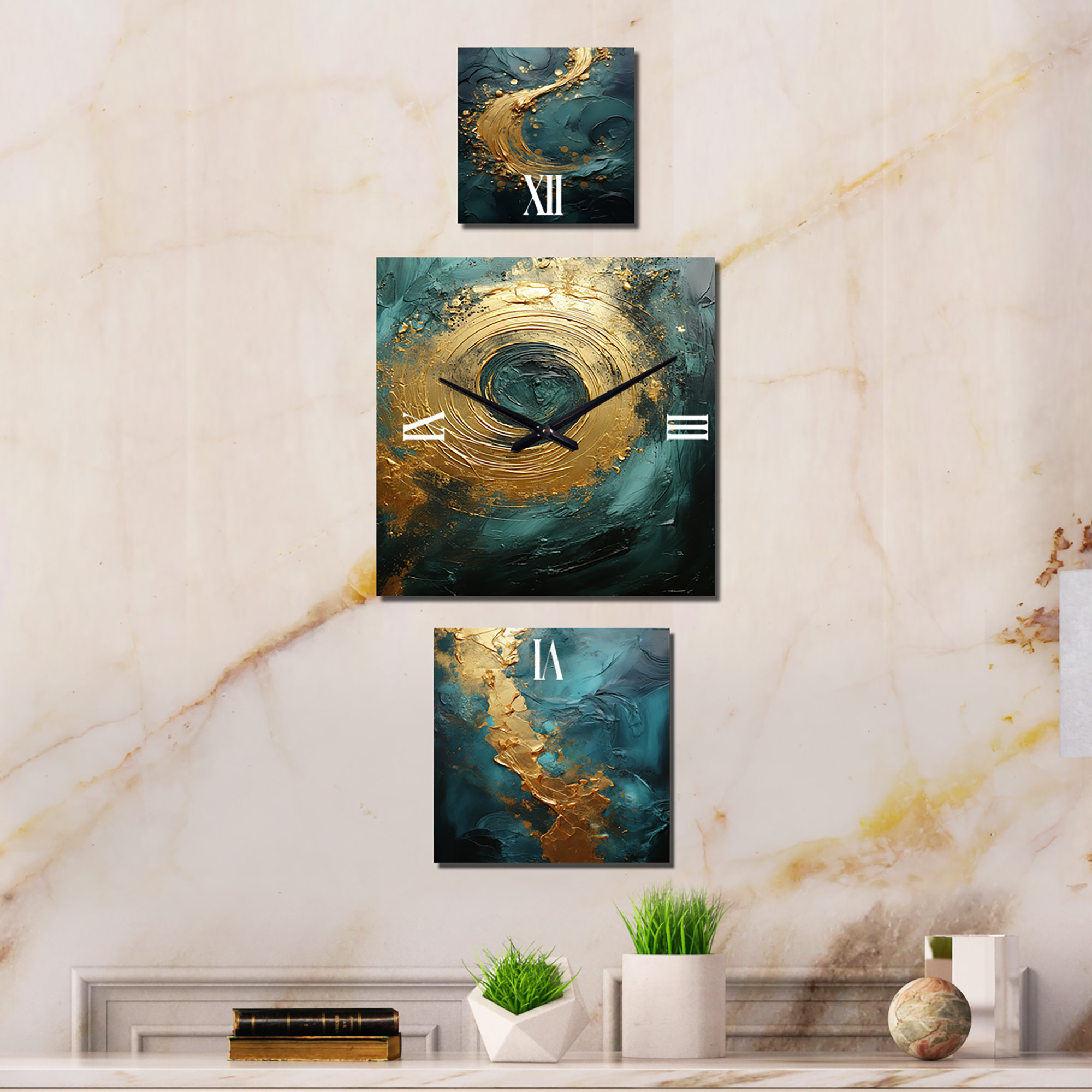 Ivy Bronx Macailean Metal Wall Clock | Wayfair