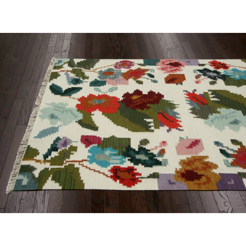nuLOOM Flatweave Floral Rug | Wayfair