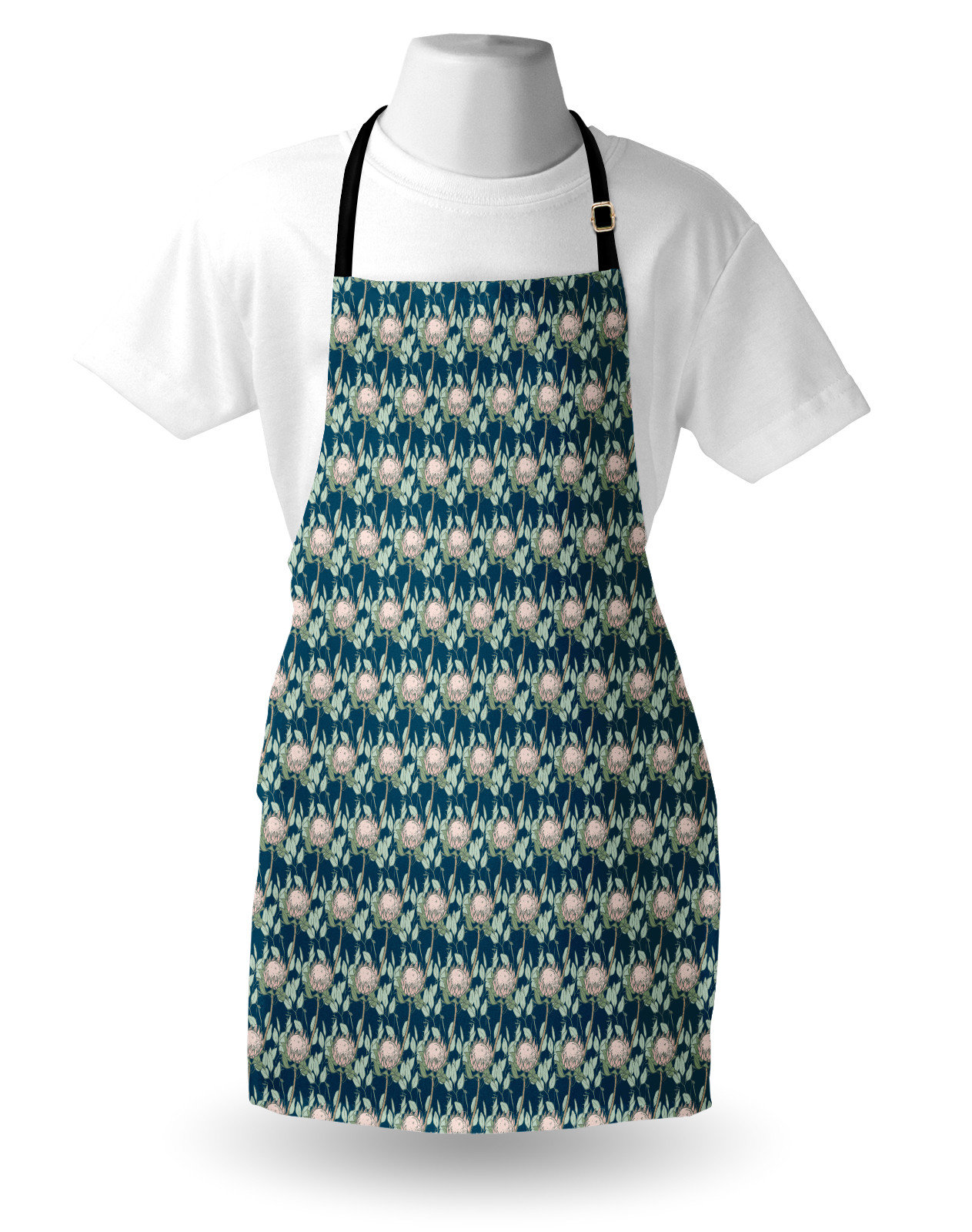 One Allium Way® Spring Apron Unisex Protea Blossoms Field Motif Adult ...