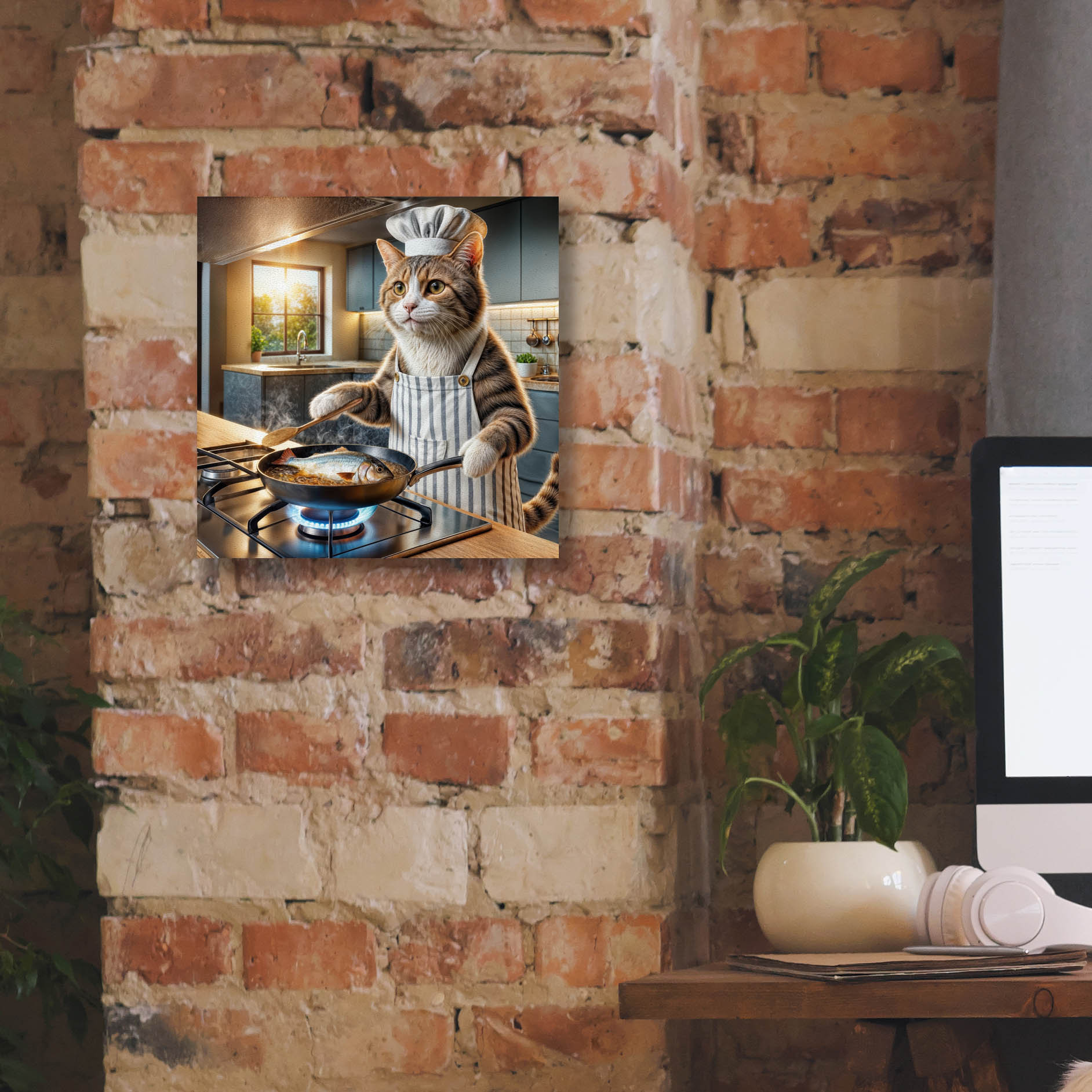 Epic Graffiti 'Cat Cook' by Rey Klimt Canvas Wall Art - Wayfair Canada