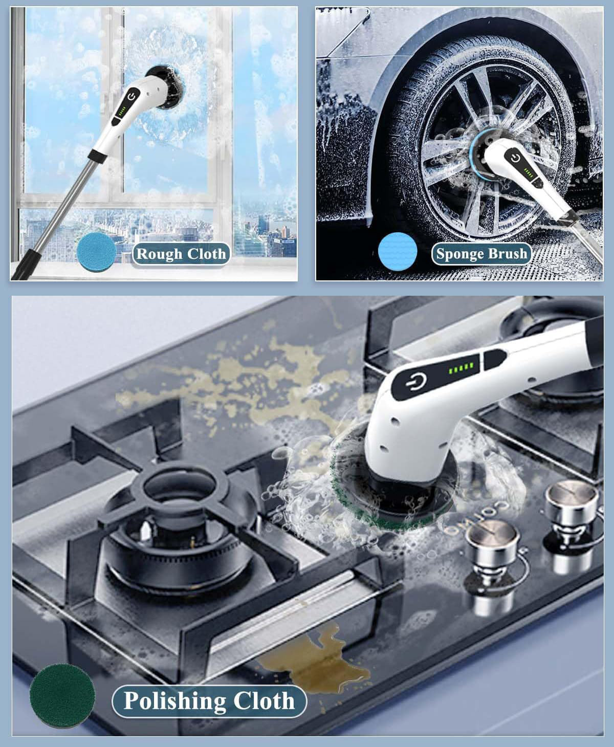 SHARFIC Adjustable Arm Cleaning Brush - 7 Replaceable Heads | Wayfair