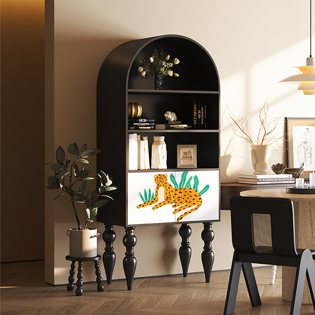 interanest Modern fun cute animal print bookcase | Wayfair