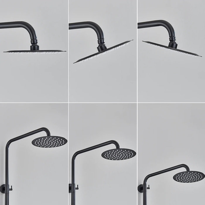 AquaStyle Mateo Dual Function Outdoor Shower with Two Lever Handles ...