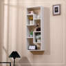 Ebern Designs Bookshelf, Freestanding Wood Open Bookcase with 5 Cubes ...