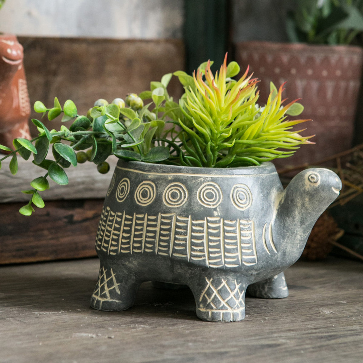 Ophelia & Co. Cement Turtle Planter | Wayfair