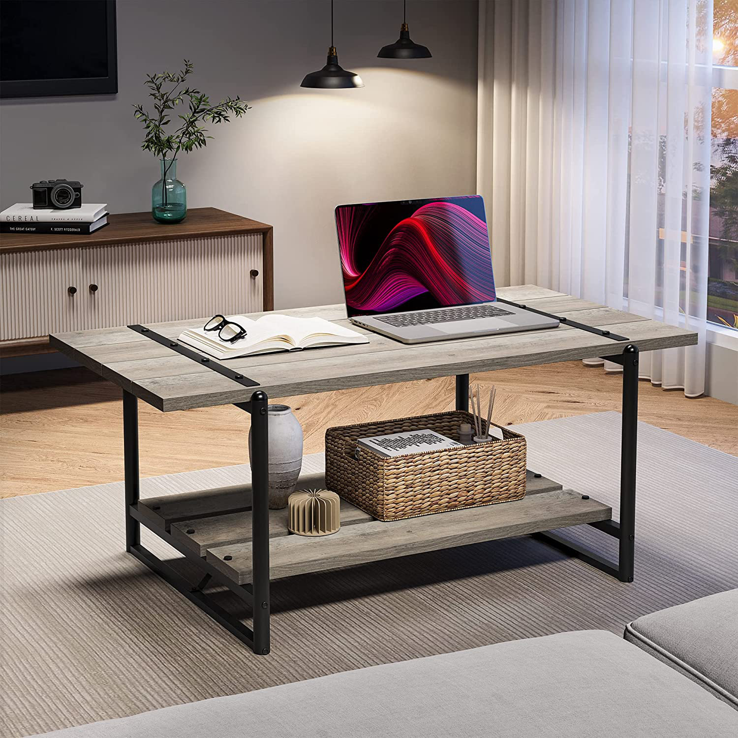 Borough Wharf Marbella Sled Coffee Table with Storage | Wayfair.ie