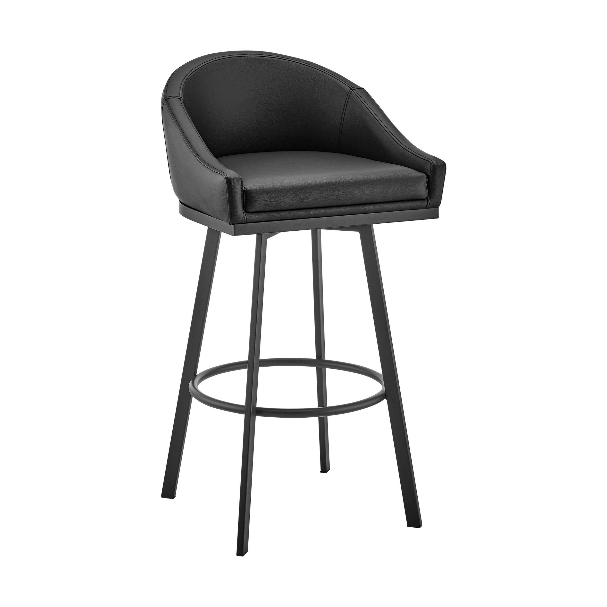 Orren Ellis Lamarion Modern Swivel Counter or Bar Height Bar Stool with ...