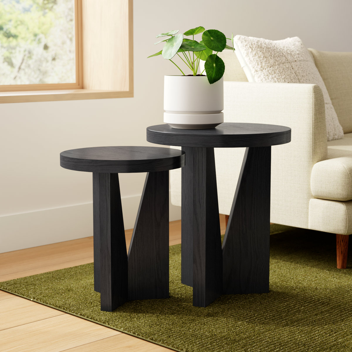 AllModern Bodiam Pedestal Nesting Tables & Reviews | Wayfair