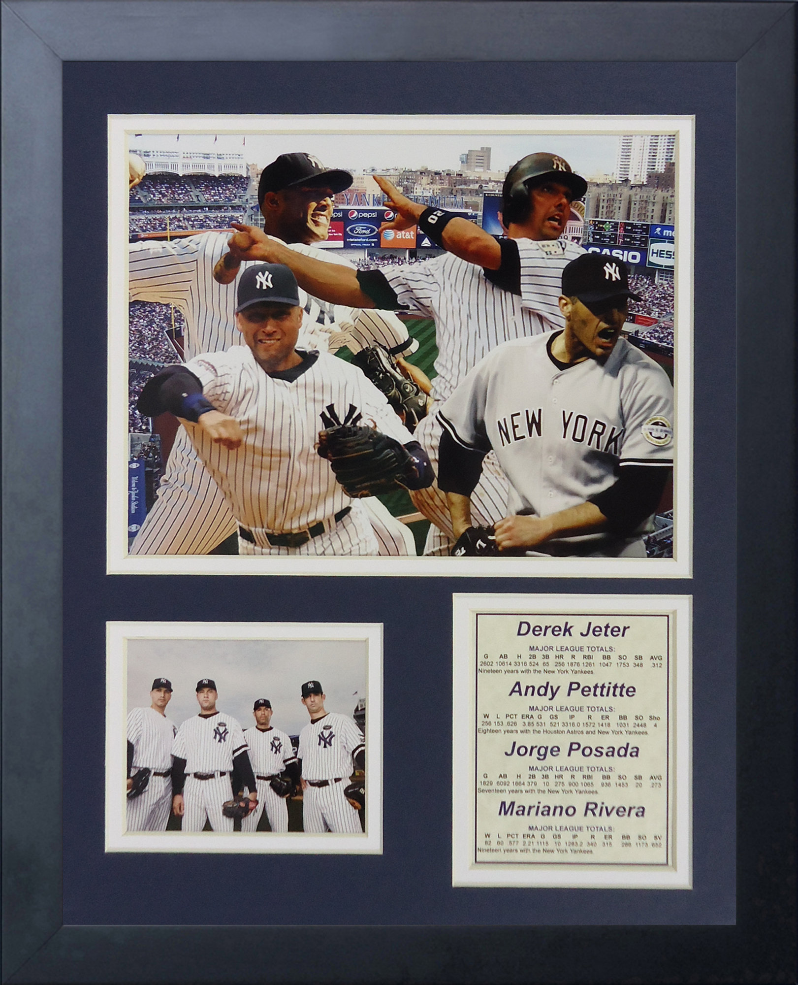 Legends Never Die New York Yankees 2009 World Series Core Four Framed ...