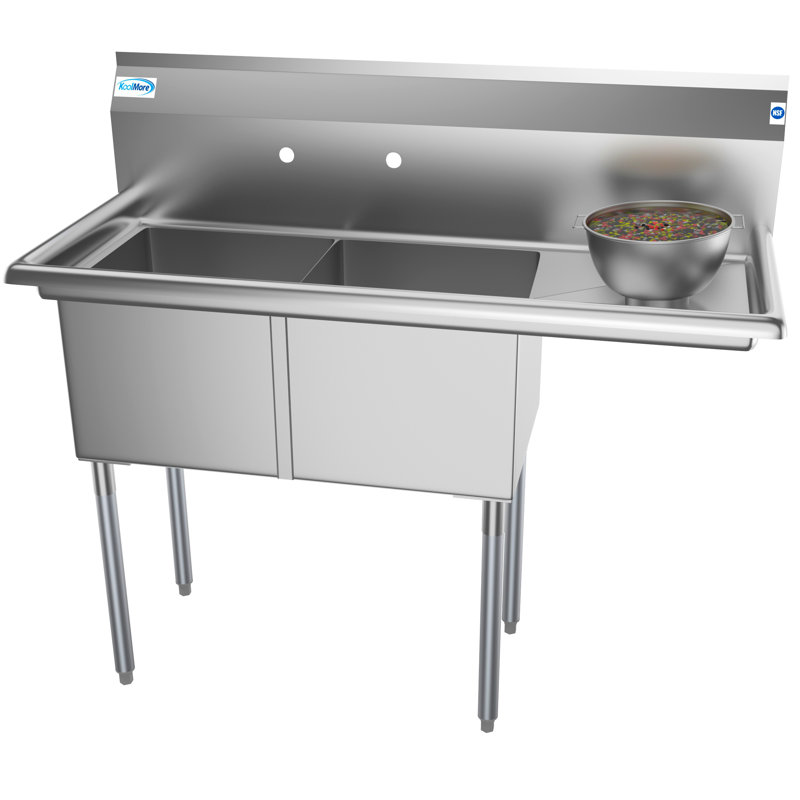 KoolMore 48'' L x 21'' W Silver Free Standing Service Sink | Wayfair