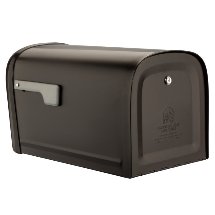 Architectural Mailboxes Oasis Steel Post Mounted Mailbox with Magnetic ...