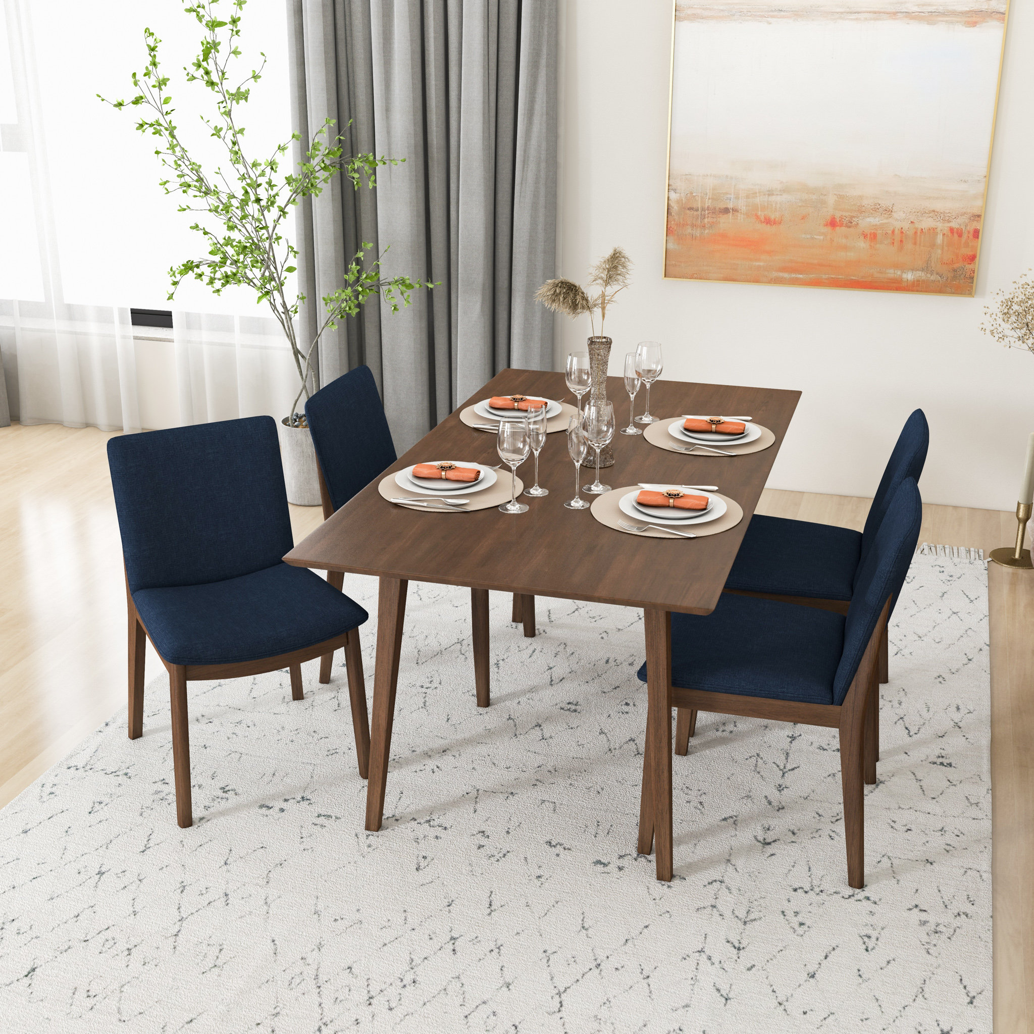 Orren Ellis Dipson 4 - Person Dining Set | Wayfair