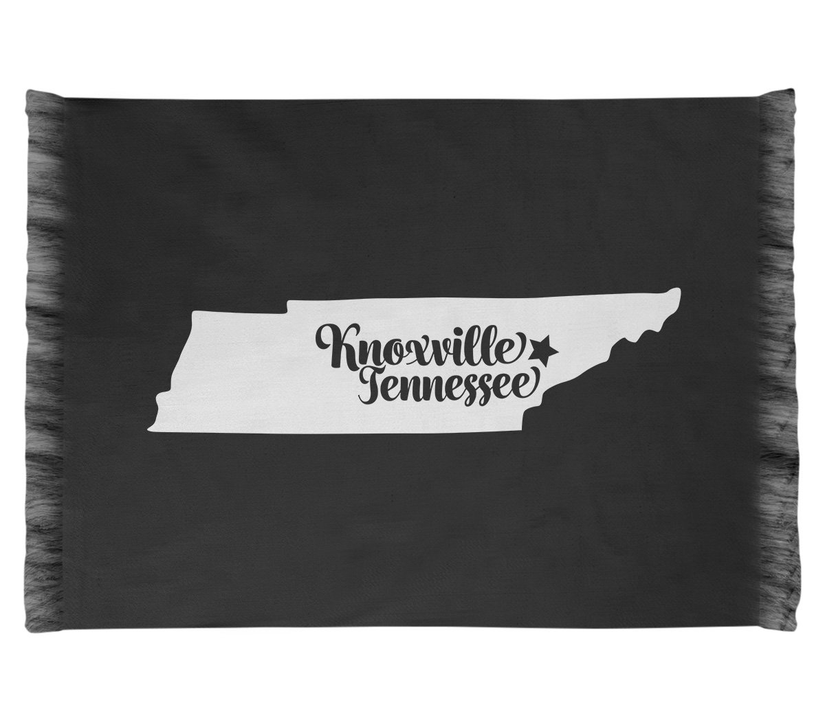 East Urban Home Knoxville Tennessee Black Area Rug | Wayfair