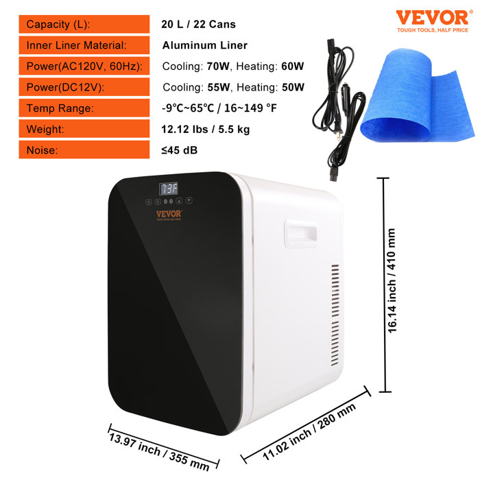 VEVOR 0.7 Cubic Feet Portable Countertop Mini Fridge | Wayfair