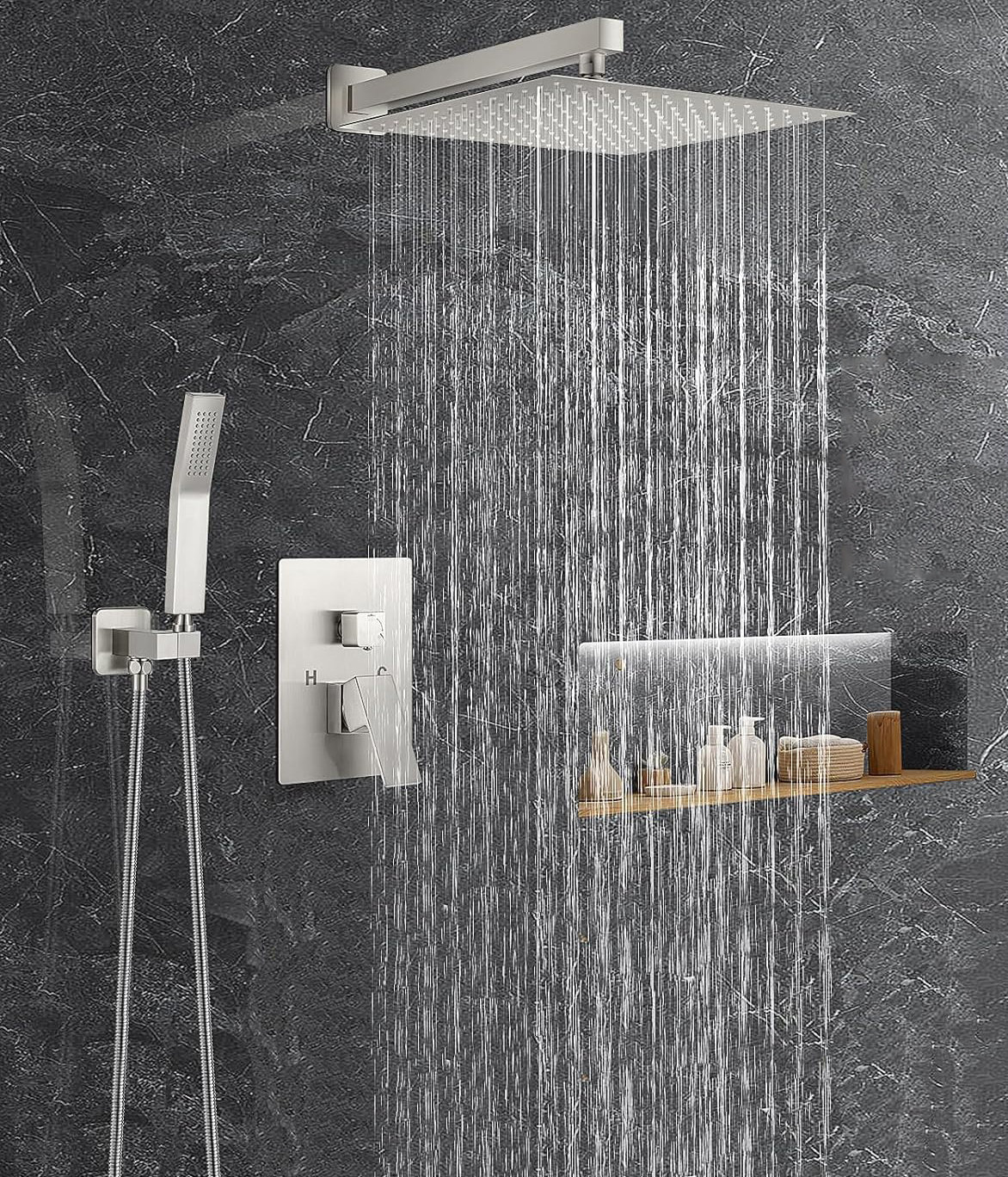 LUCULY Metal Wall Mounted Outdoor Shower and Footwash Spout | Wayfair