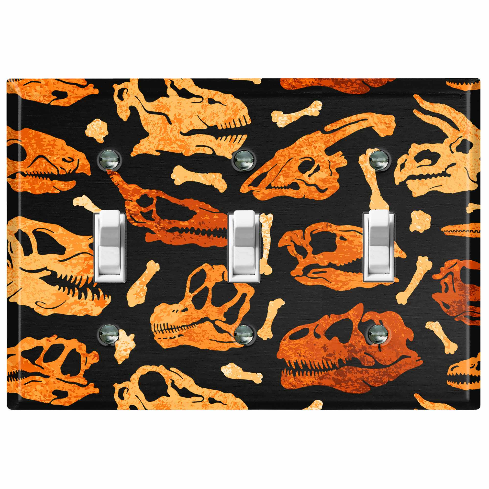 WorldAcc Metal Light Switch Plate Outlet Cover (Dinosaur T-Rex Skull ...