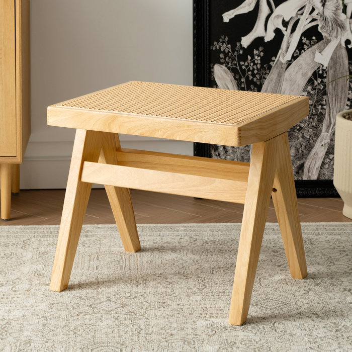 Bay Isle Home Aalbert Solid Wood Accent Stool | Wayfair