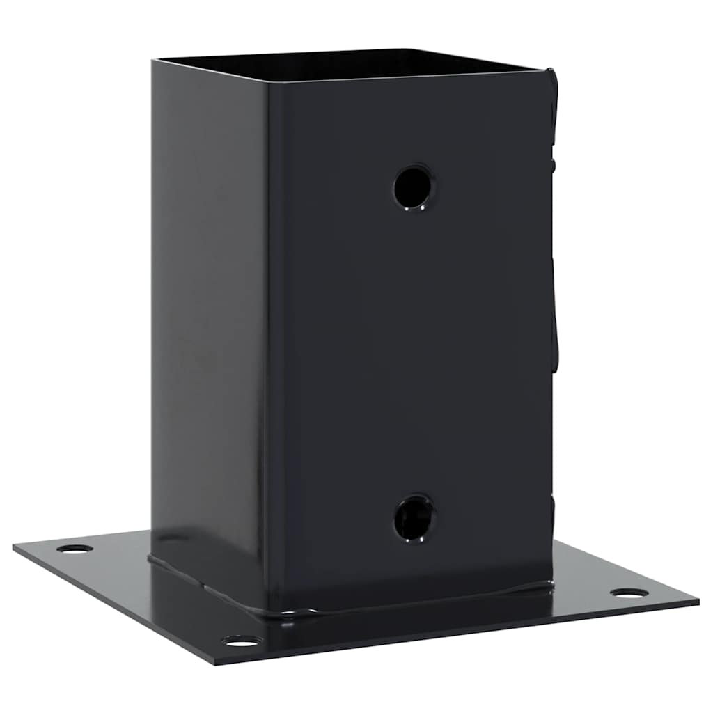 Metro Lane Post Bases Square 12 Pcs Anthracite 81X81 Mm Powder-Coated ...